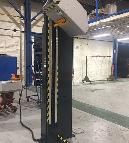 Rotation mast with stainless steel support 125° - Manergo